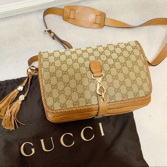 Gucci | Bags | Gucci Canvas Marrakech Tassel Messenger Bag | Poshmark